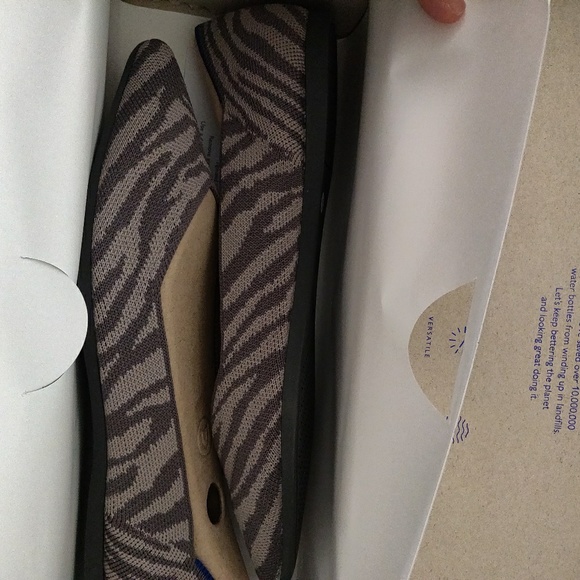Rothy's | Shoes | Brand New Rothys Point Zebra Gray Neutral | Poshmark